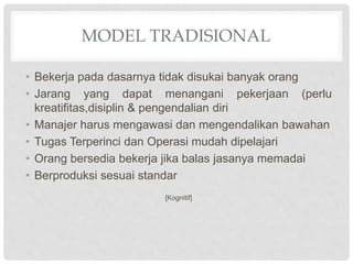 Dasar Manajemen (Harold Koontz) Lanjutan Model Tradisional | PPTX