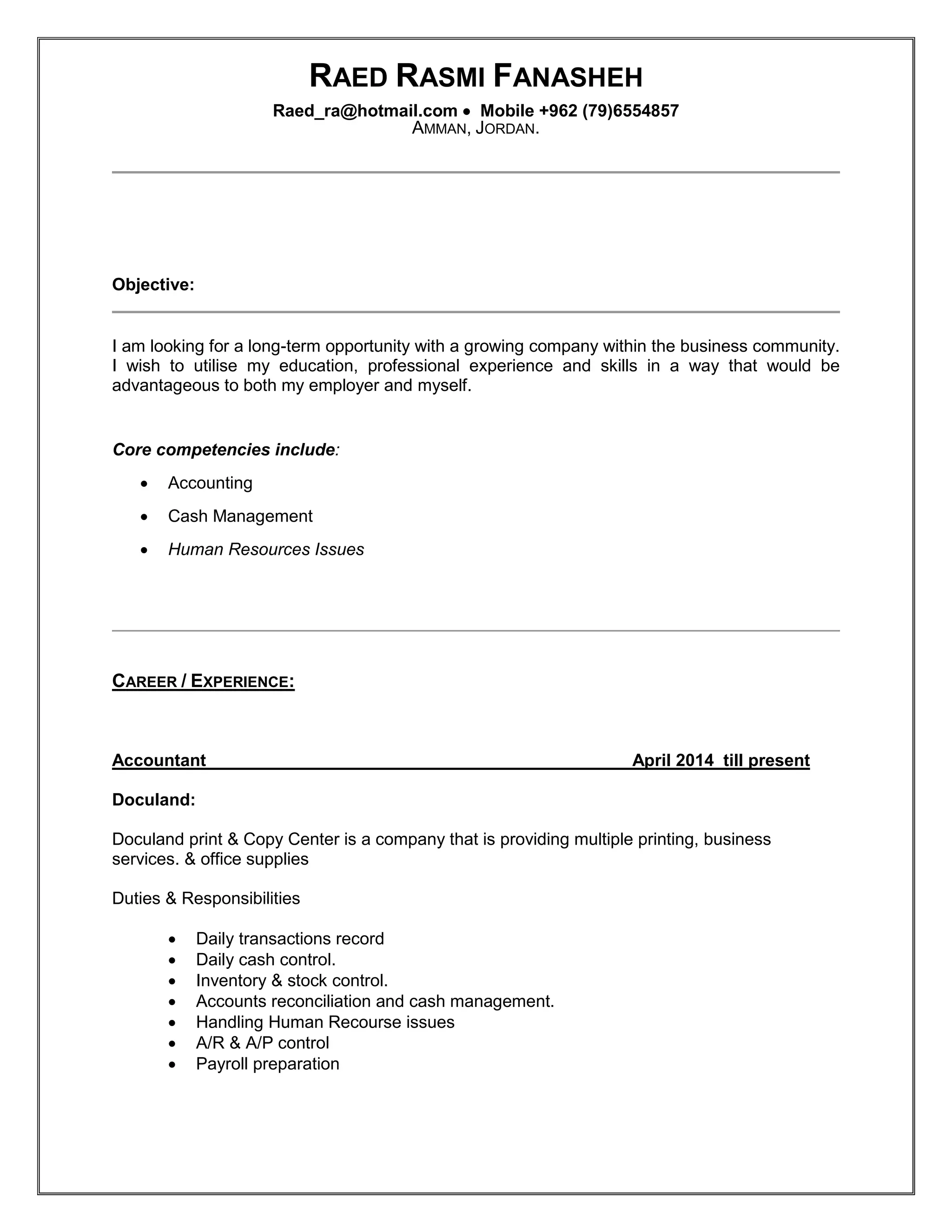 Raed CV n | PDF