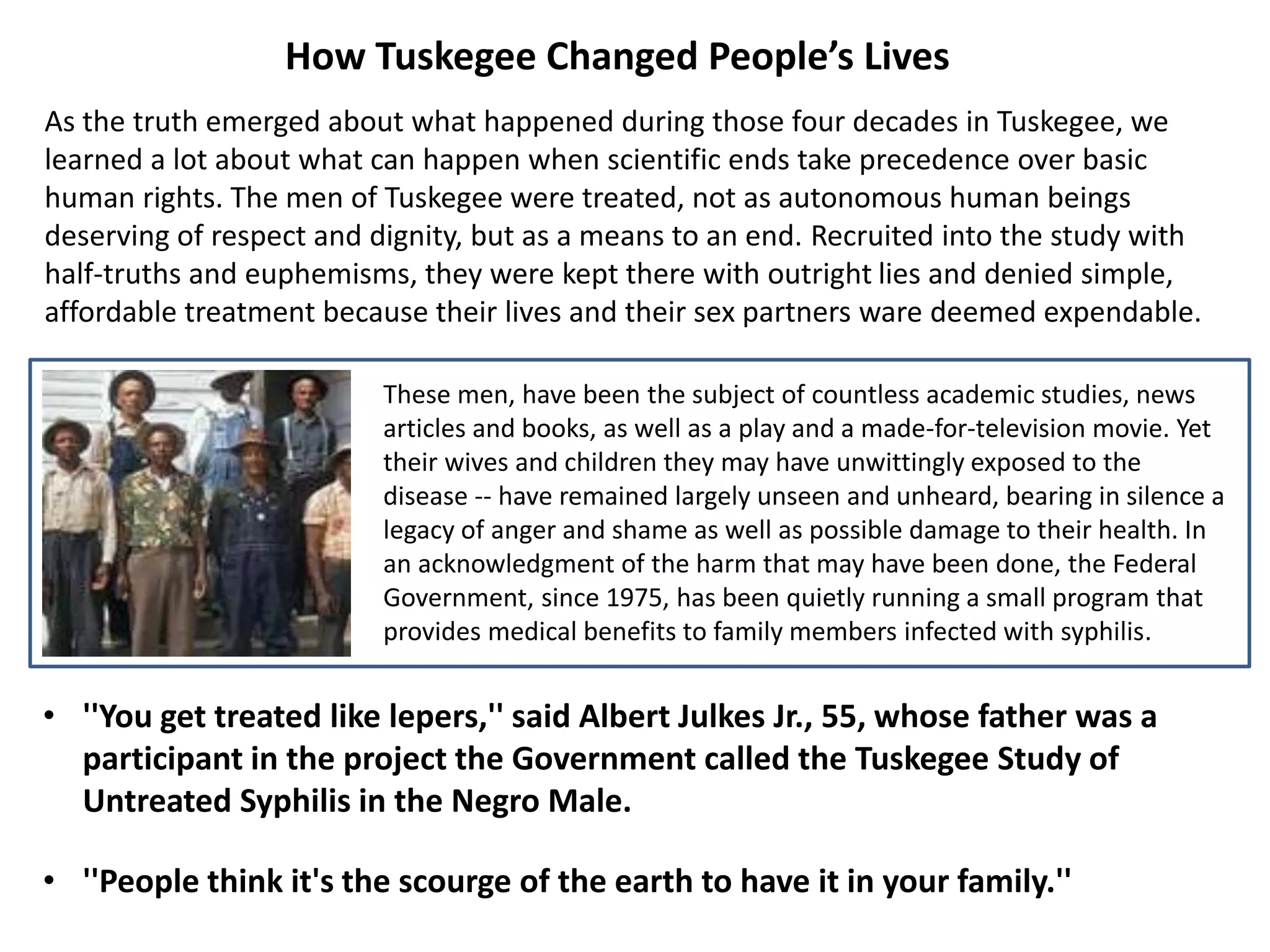 Tuskegee Experiment | PPTX