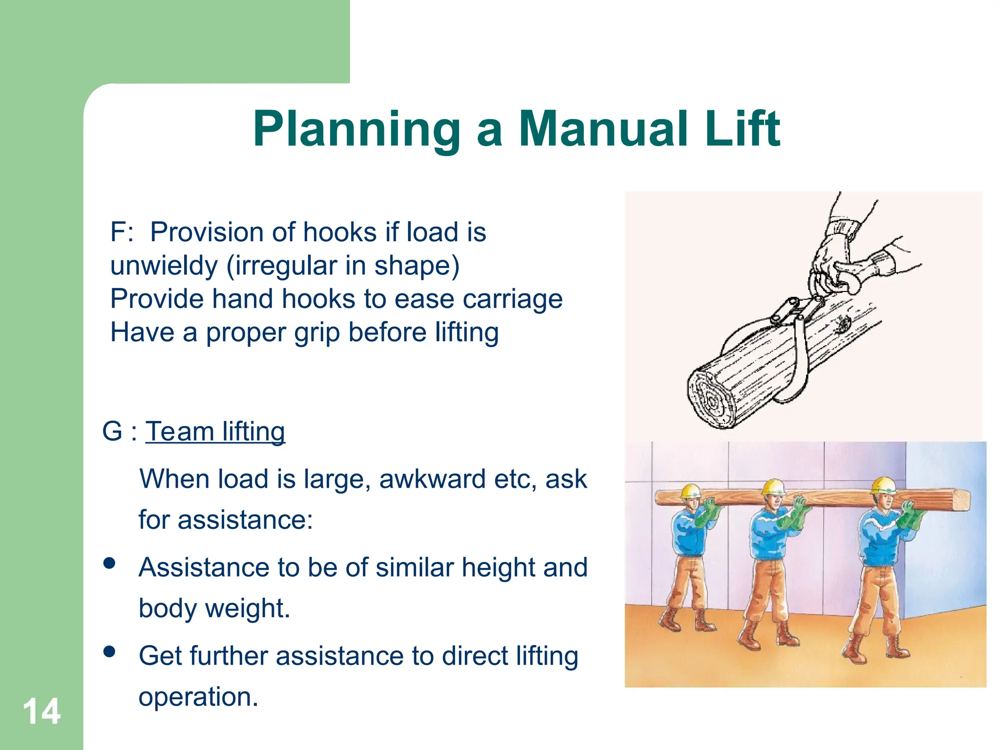 022 Manual Handling.ppt for safe handling of material & about body ...