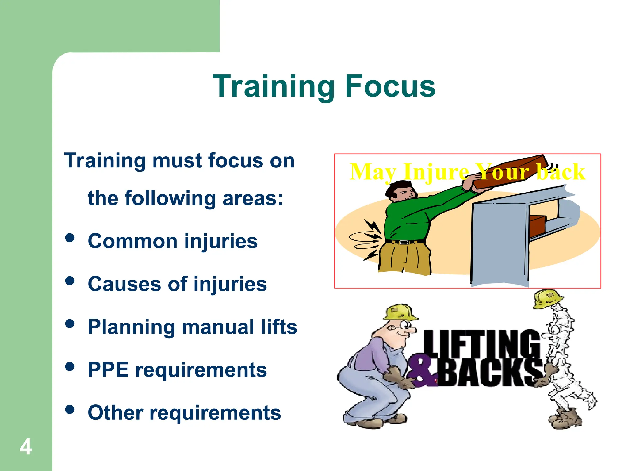 022 Manual Handling.ppt for safe handling of material & about body ...