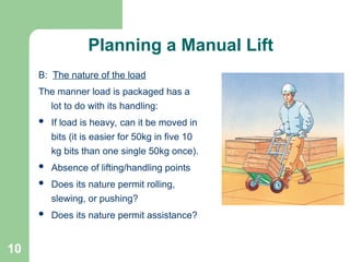 022 Manual Handling.ppt for safe handling of material & about body ...