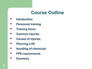 022 Manual Handling.ppt for safe handling of material & about body ...