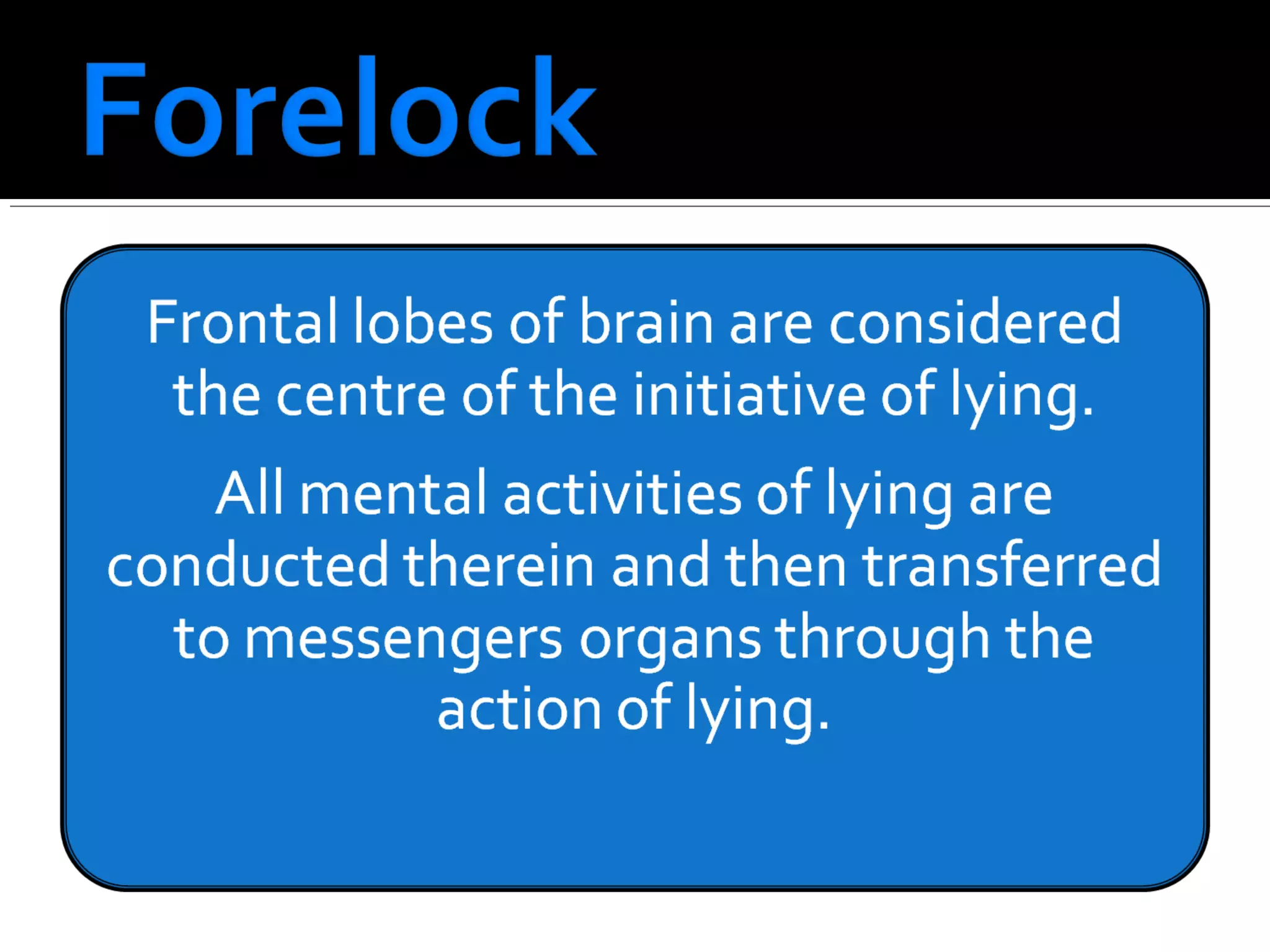 023 the fingerprint-forelock | PPT