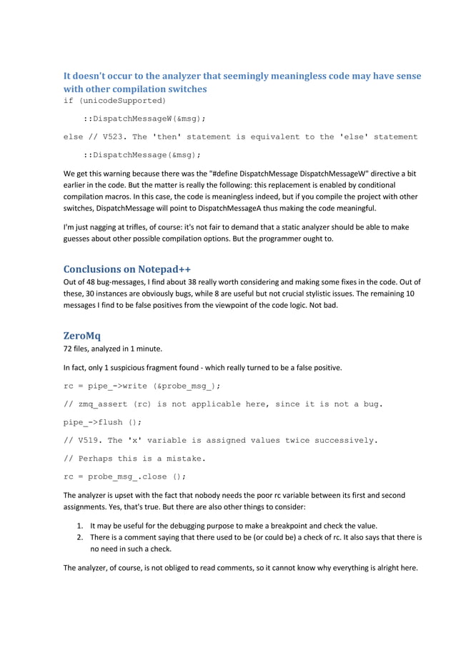 CppCat Static Analyzer Review | PDF