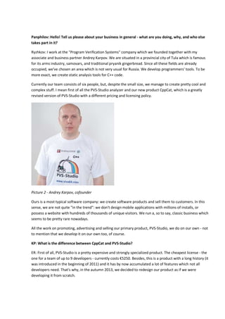 CppCat, an Ambitious C++ Code Analyzer from Tula | PDF