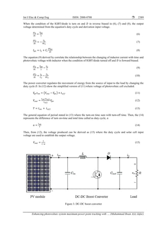 Enhancing photovoltaic system maximum power point tracking with fuzzy logic-based perturb and ...