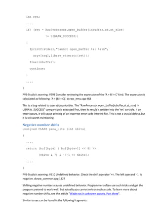 LibRaw, Coverity SCAN, PVS-Studio | PDF | Programming Languages | Computing