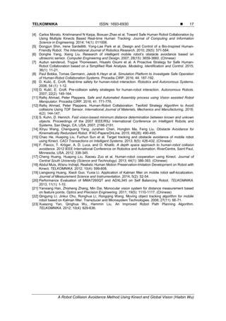 A Robot Collision Avoidance Method Using Kinect and Global Vision | PDF