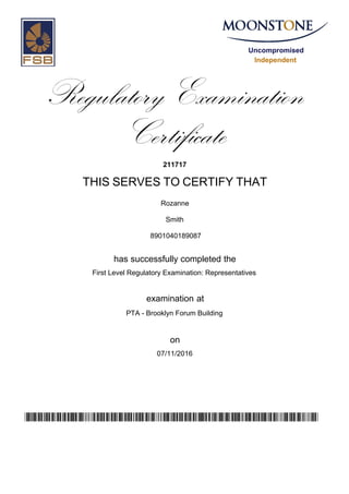 RE certificate | PDF