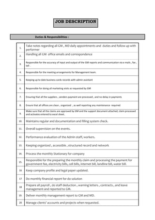 JD office manager | PDF