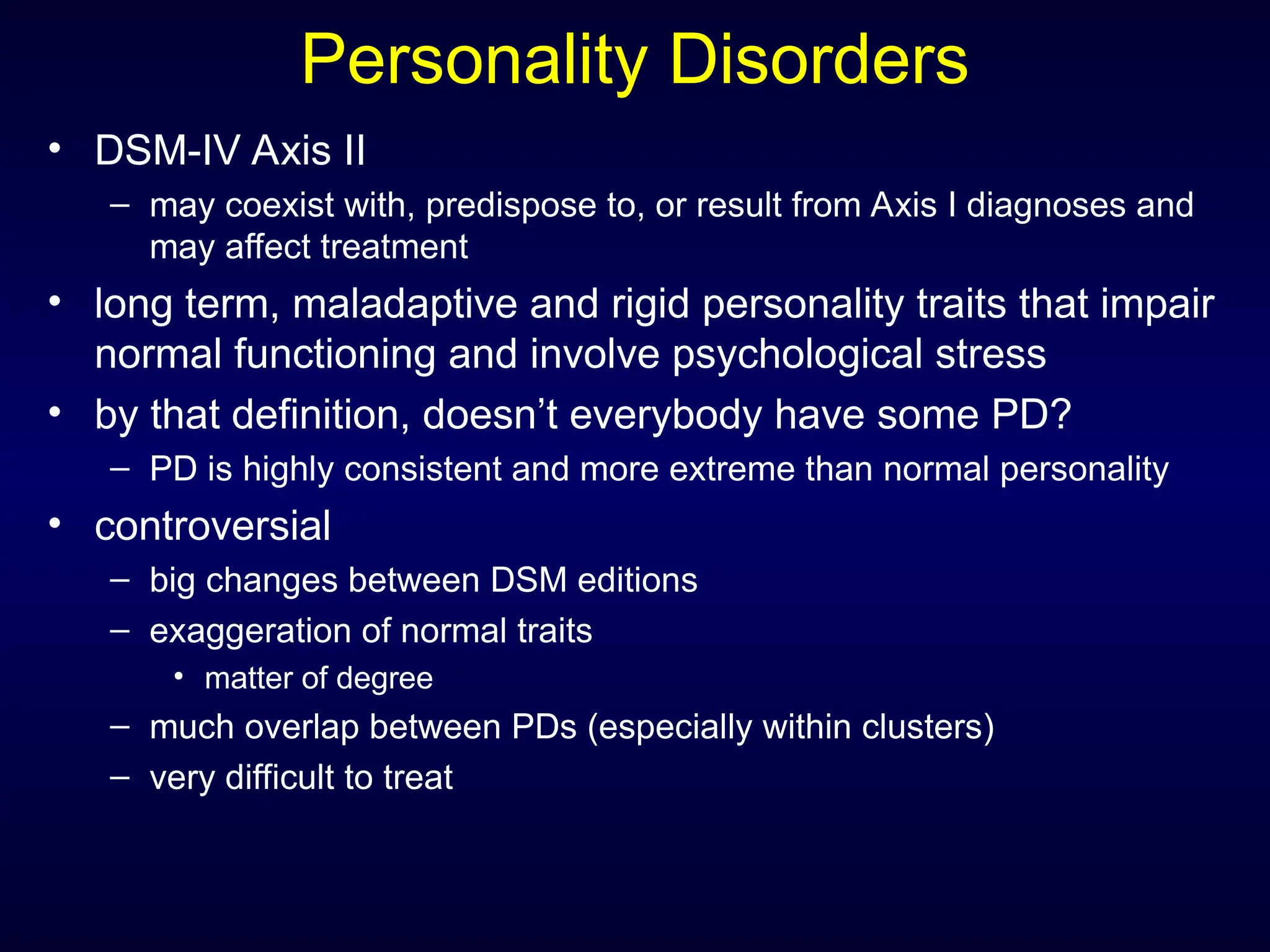 Personality Disorders PPT For Review and Students of Psychology | PPT