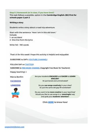 Song-Based Lesson Plan: B2 First (FCE) Exam Prep with English Lyrics | PDF