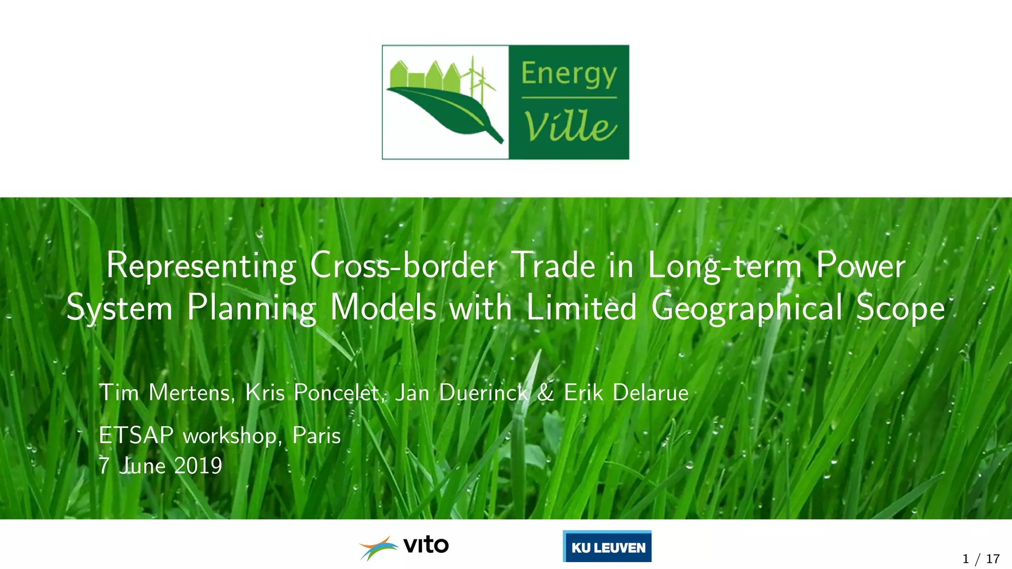 Representing Cross-border Trade in Long-term Power System Planning ...