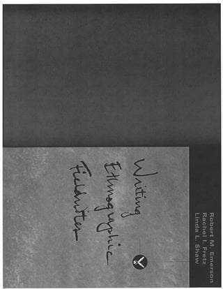 writing ethnographic field notes | PDF