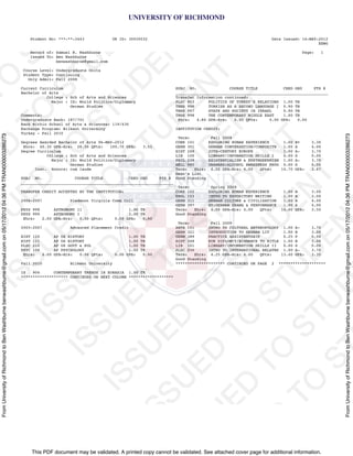 Official Transcript | PDF