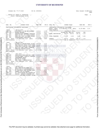 Official Transcript | PDF