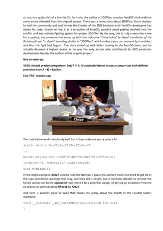 PVS-Studio and 3DO Emulators | PDF