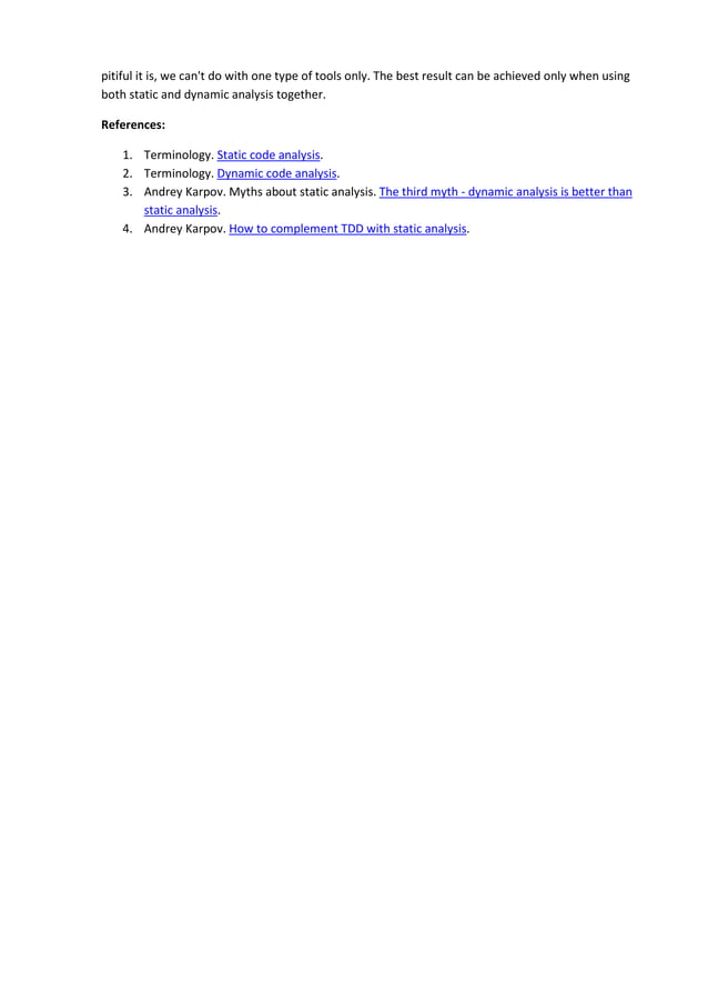 Static and Dynamic Code Analysis | PDF
