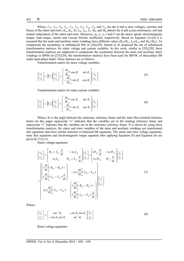 Speed Sensorless Direct Rotor Field Oriented Control Of Single Phase