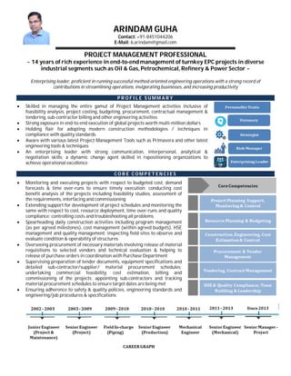C.V. OF Mr.Arindam Guha. | PDF