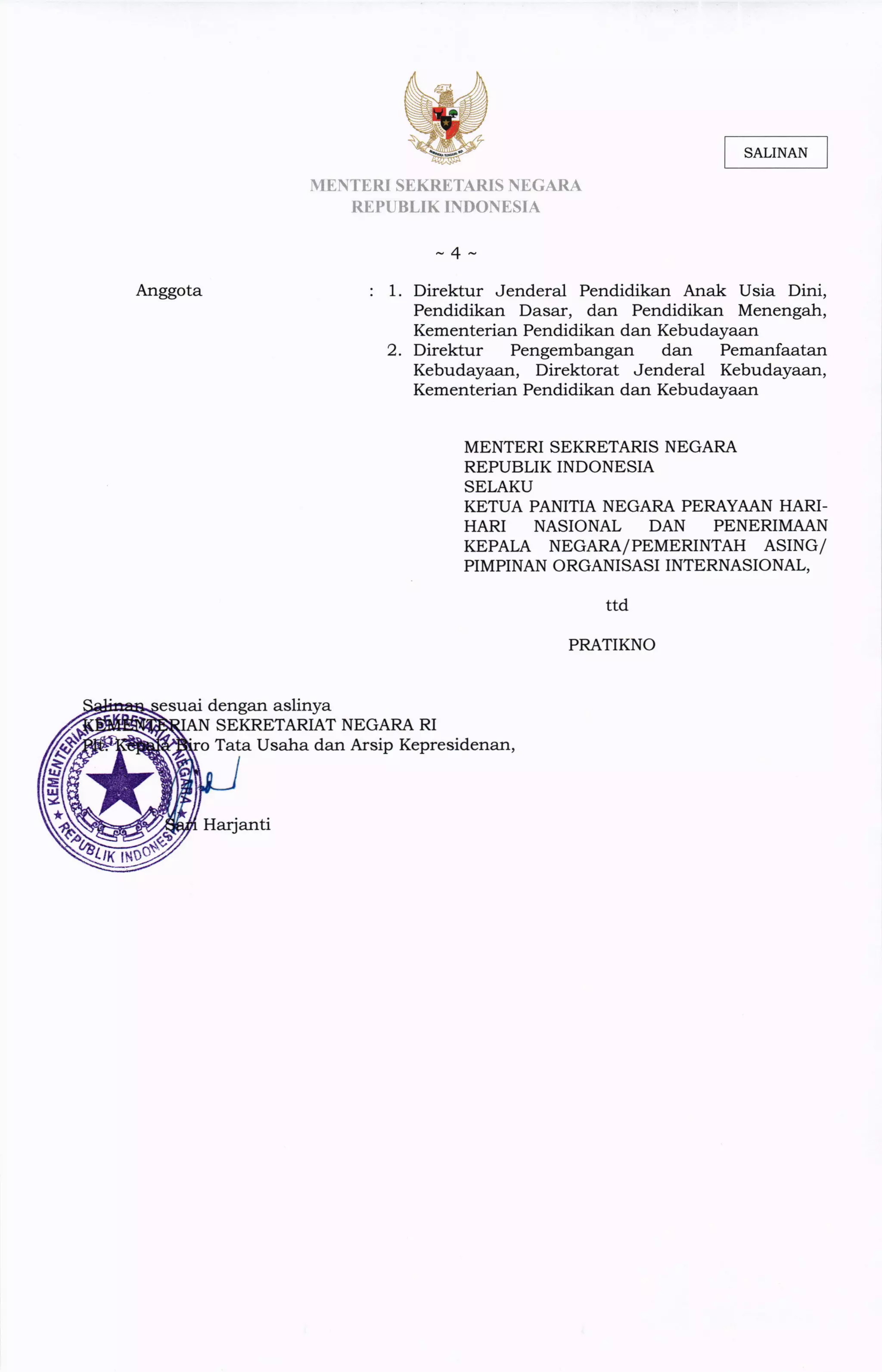 Kepmen Panitia HUT ke-76 RI | PDF