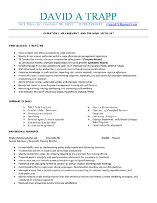 David A Trapp Resume | DOCX