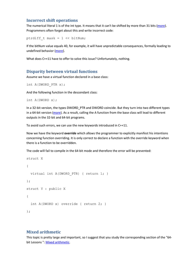 C++11 and 64-bit Issues | PDF