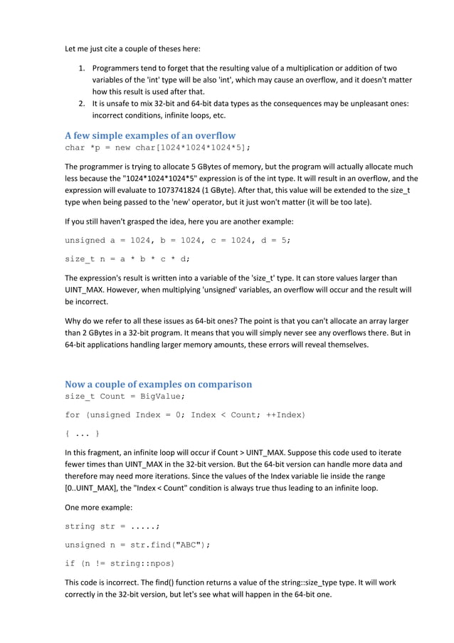 C++11 and 64-bit Issues | PDF
