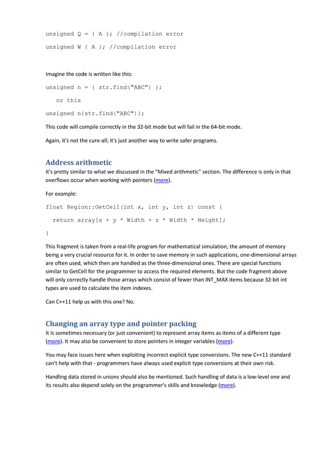 C++11 and 64-bit Issues | PDF