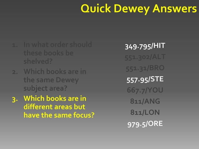 Libraries and Dewey Decimal Classification | PPT