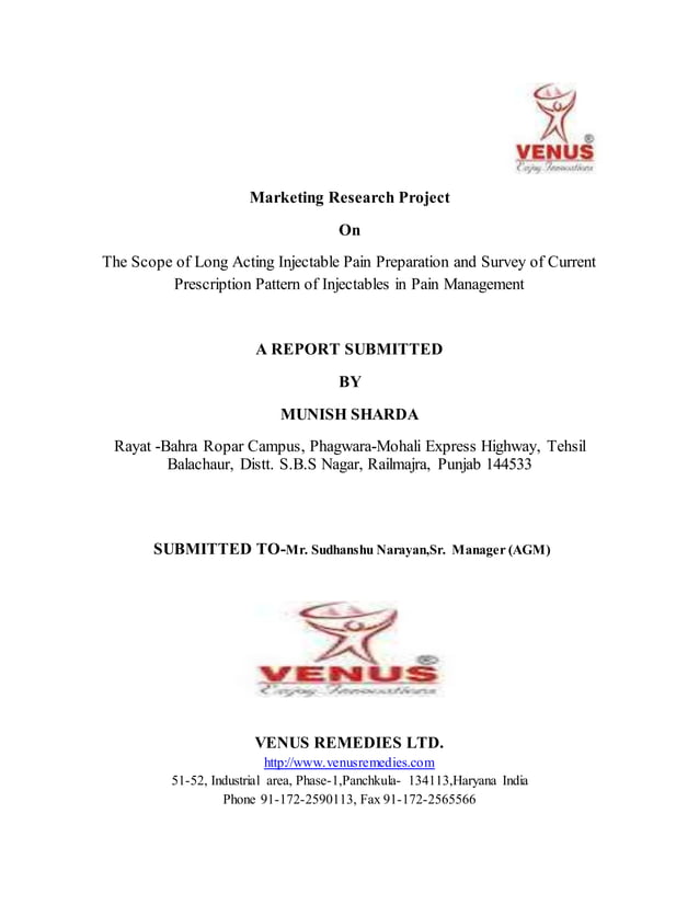 Marketing Research Project | PDF