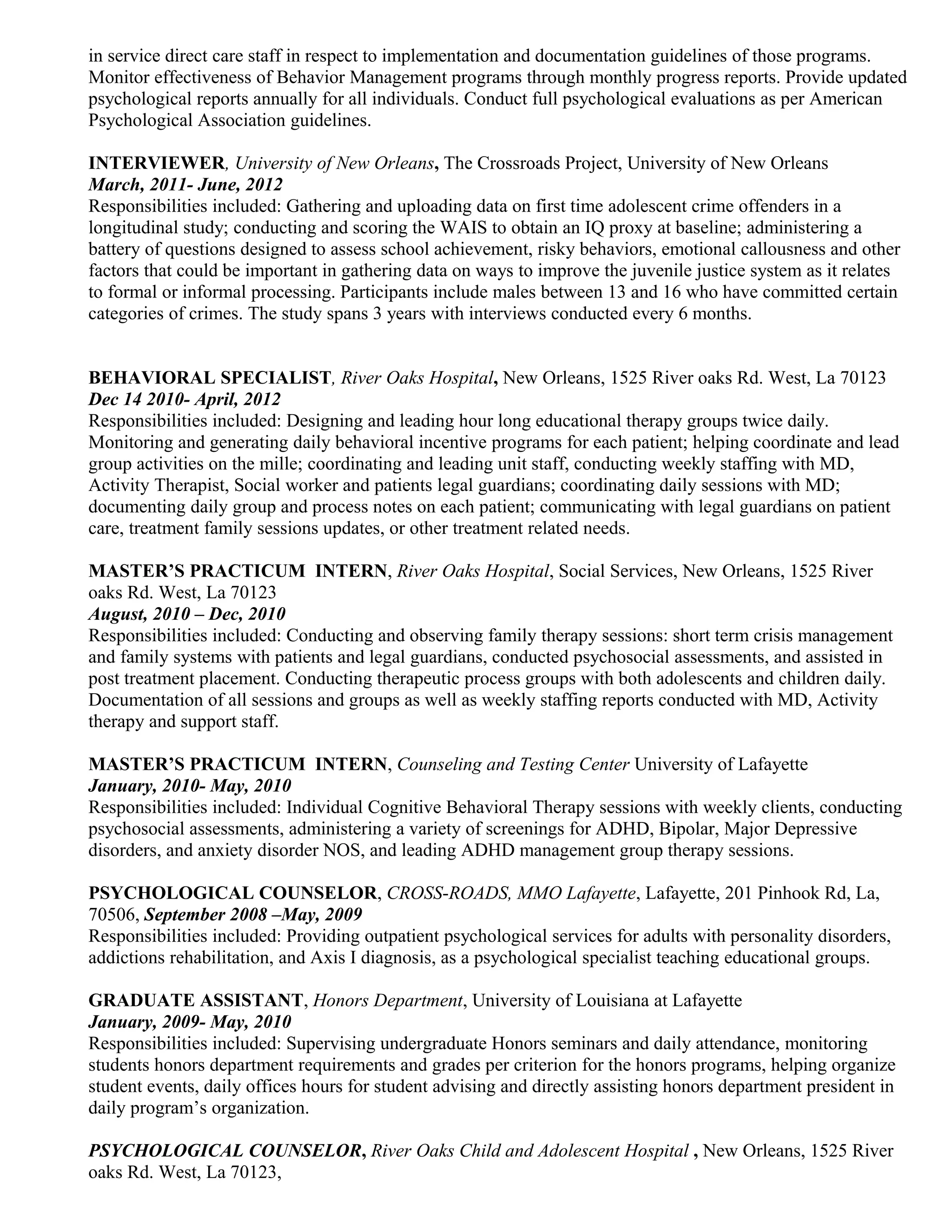 William Ochs Resume 2016 | DOC | Physical Therapy | Wellness