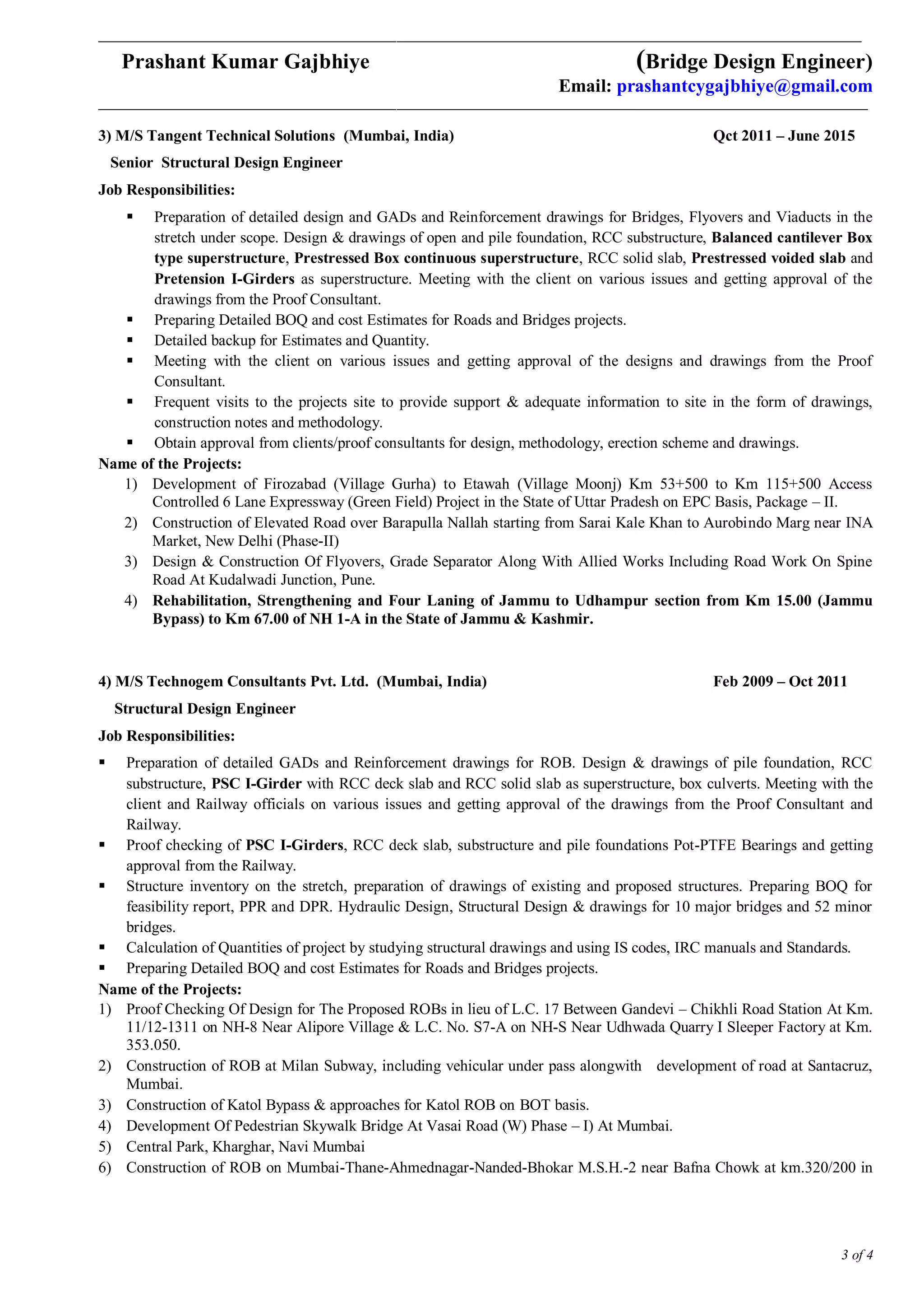 Prashant - CV simple format | PDF
