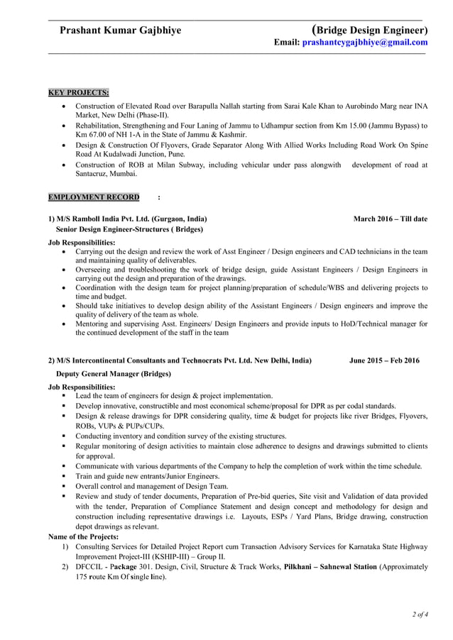 Prashant - CV simple format | PDF