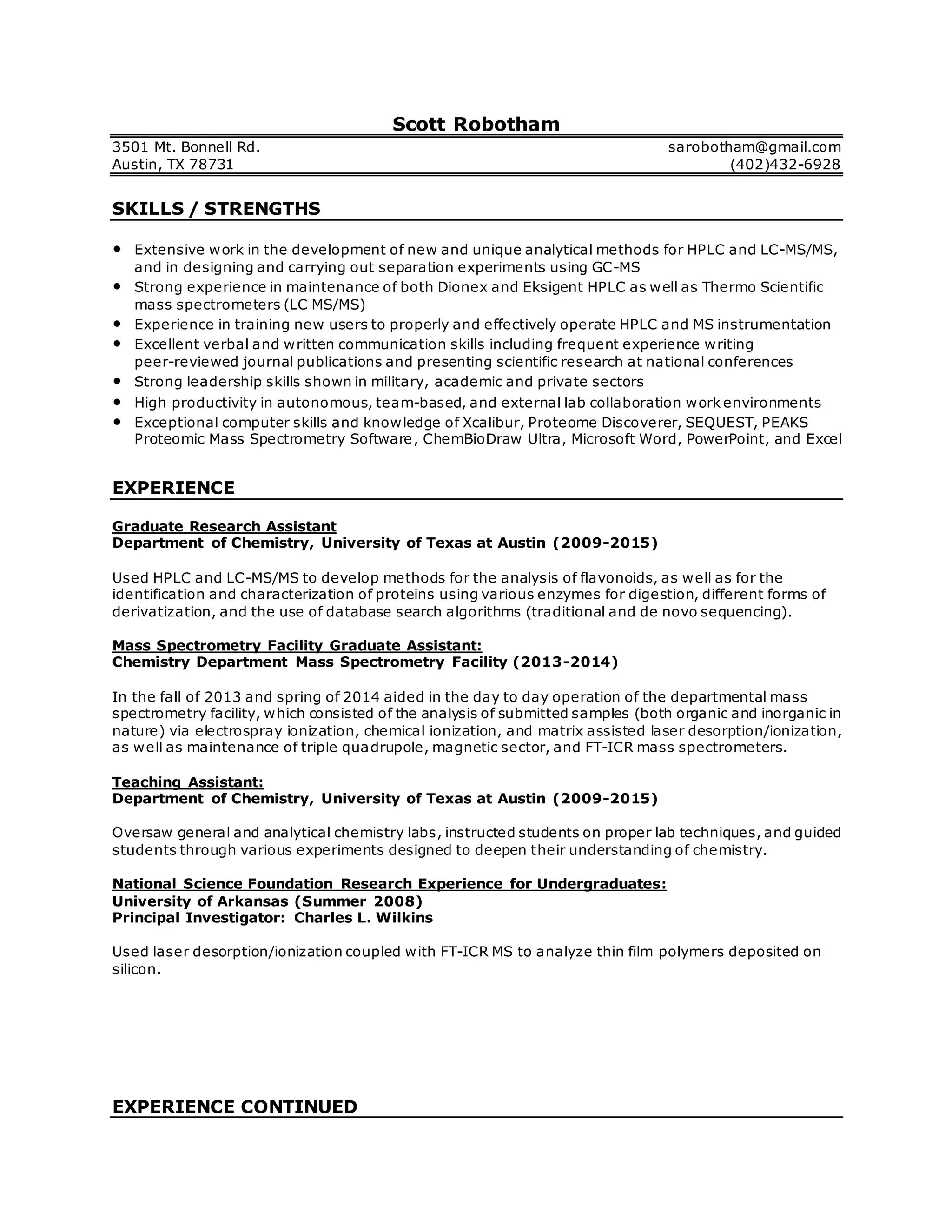Resume - Robotham | DOCX
