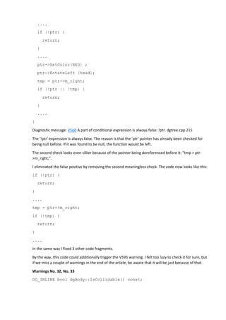 Handling False Positives in PVS-Studio and CppCat | PDF