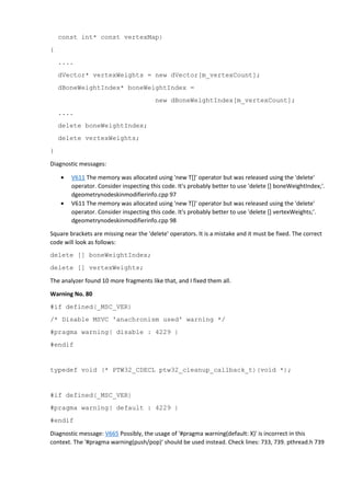 Handling False Positives in PVS-Studio and CppCat | PDF