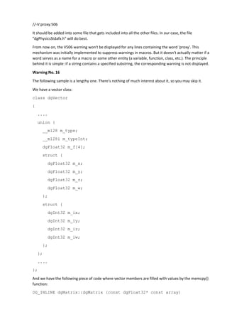 Handling False Positives in PVS-Studio and CppCat | PDF