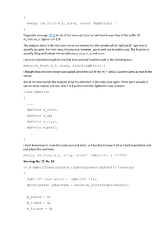 Handling False Positives in PVS-Studio and CppCat | PDF