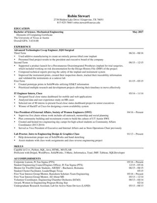 Robin Stewart Resume | PDF