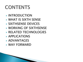 6th sense | PPTX