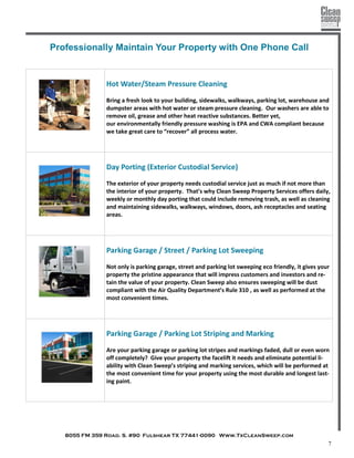 Clean Sweep Introductory Collateral | PDF