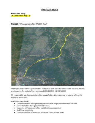 PROJECTS index updated | PDF