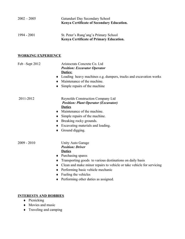 SAMUEL cv | DOC | Auto Repair | Automotive