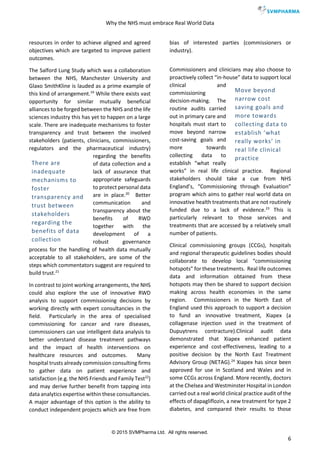 SVMPharma Real World Evidence – Why NHS must embrace Real World Data | PDF