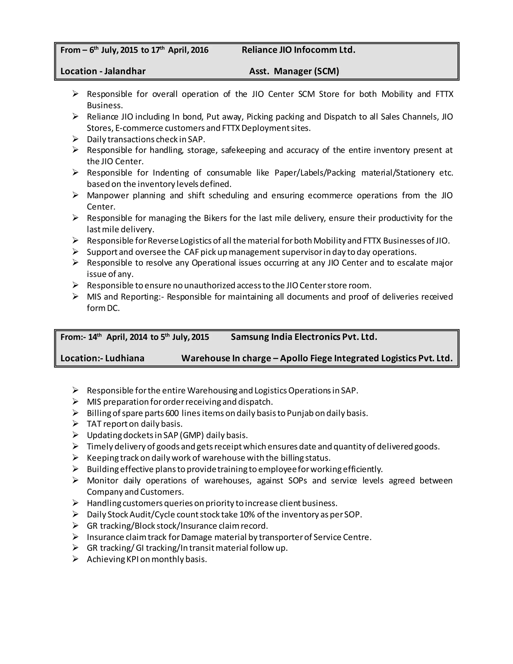 Kuldeep Singh _ Updated Resume | PDF