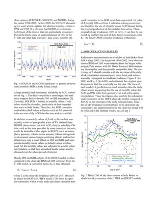 Evaluation of procedures to improve solar resource assessments ...
