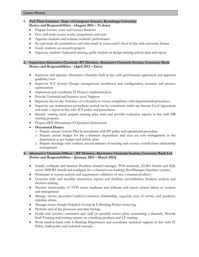 Bongomin_CV_Univ-of-Cape-Town | PDF | IT and Internet Support | Internet