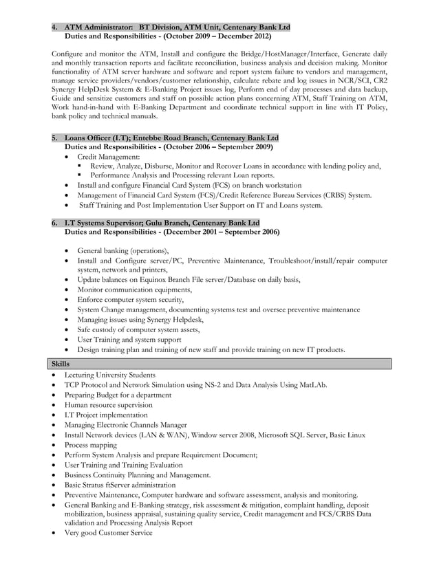 Bongomin_CV_Univ-of-Cape-Town | PDF | IT and Internet Support | Internet